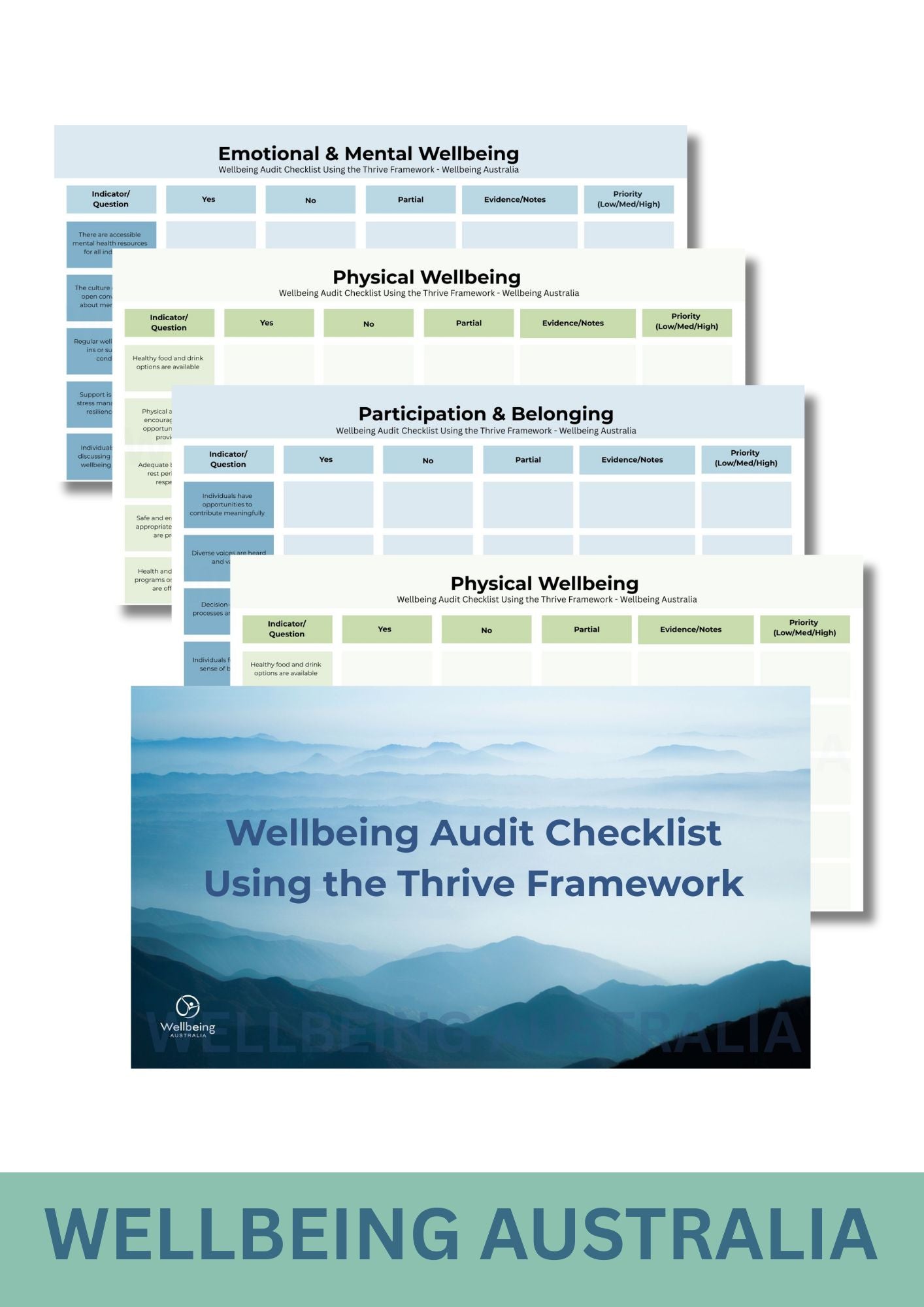 Wellbeing Audit Checklist Using the Thrive Framework – Wellbeing ...